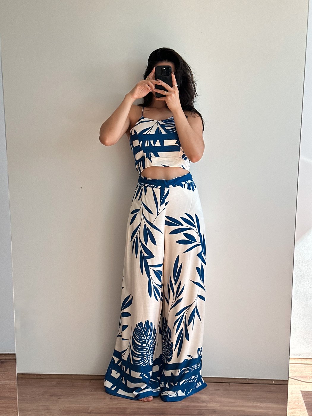 Calça Feminina Envelope Pantalona Estampada Mirian - Cor de Pimenta